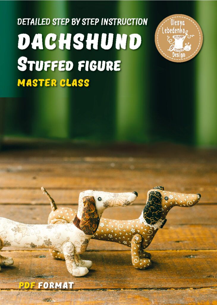 Dachshund Stuffed Figure Sewing Pattern – Shop | Olesya Lebedenko Design
